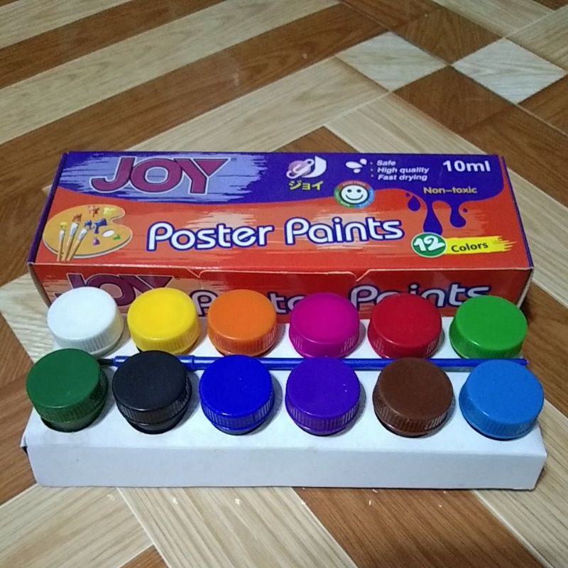 Joy Poster Paints 10ml, 12colors Assorted | Shopee Philippines