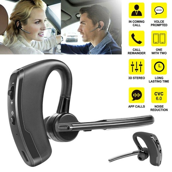 V8 Wireless Bluetooth Earphone Business Stereo Single Earbud Handsfree ...