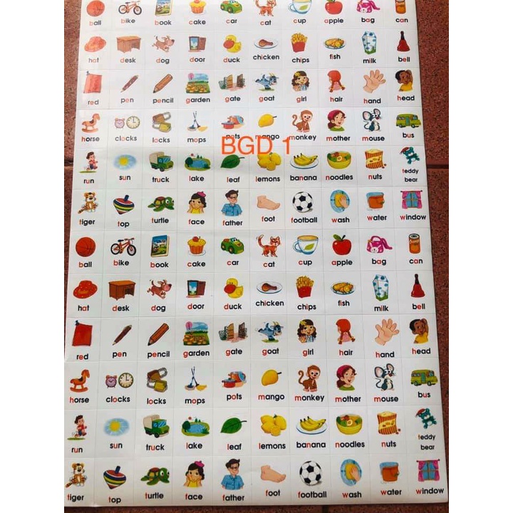 Grade 1 English vocabulary stickers - Ministry of Education | Shopee ...