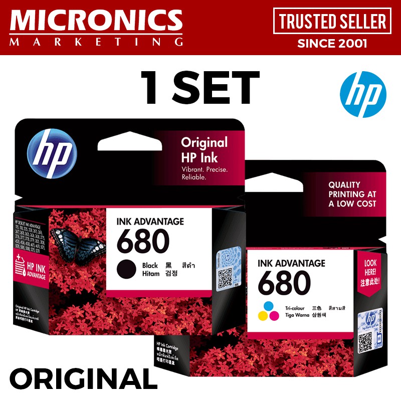 HP 680 Black/Color Original Ink Advantage Cartridge | Shopee Philippines