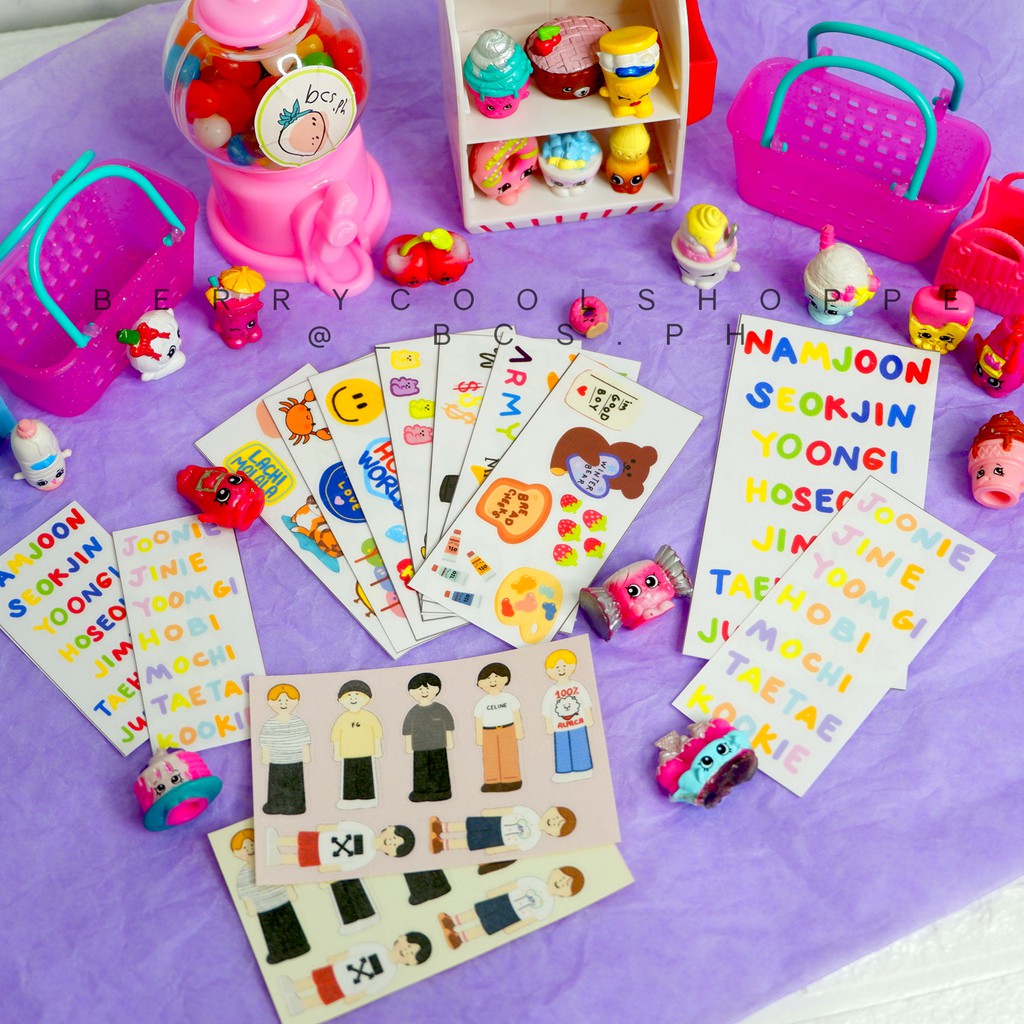 BCS Bangtan Boys Deco Transparent Sticker Pack | Shopee Philippines