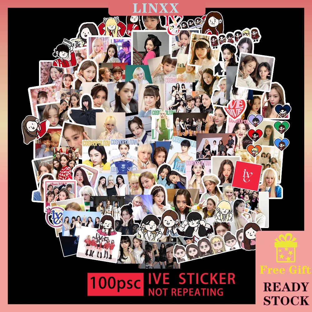 100Pcs IVE Album Stickers idol Collection Waterproof Idol Photo Sticker ...