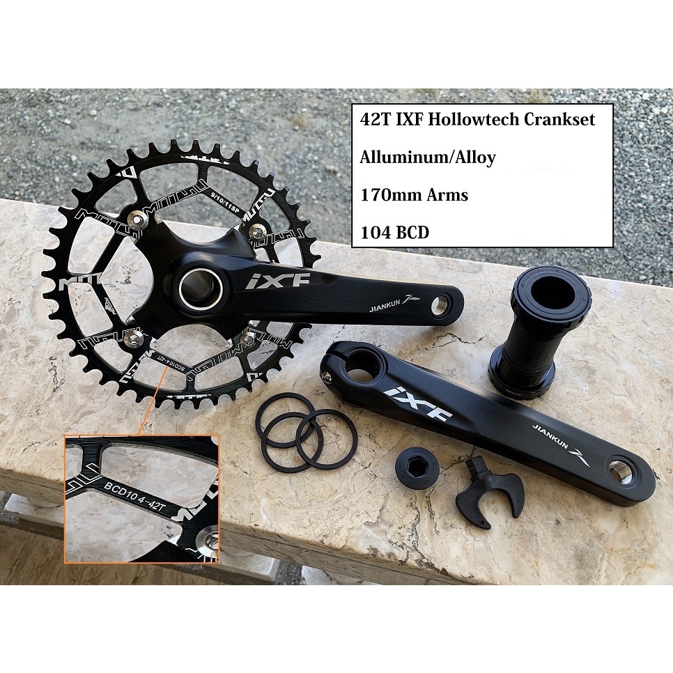40T 42T 44T 46T 48T 50T 52T IXF Hollowtech Crankset 104bcd Alloy ...