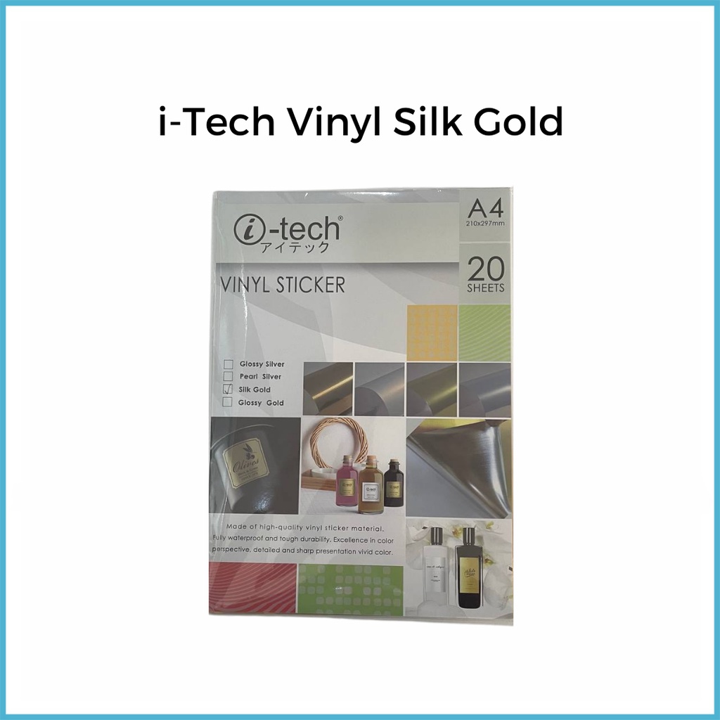Waterproof Printable iTech Vinyl Sticker A4 20 Sheets Matte / Glossy ...
