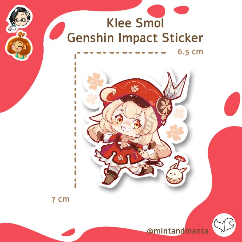 Genshin Impact Sticker Klee Stickers | Journal Stickers | Laptop ...