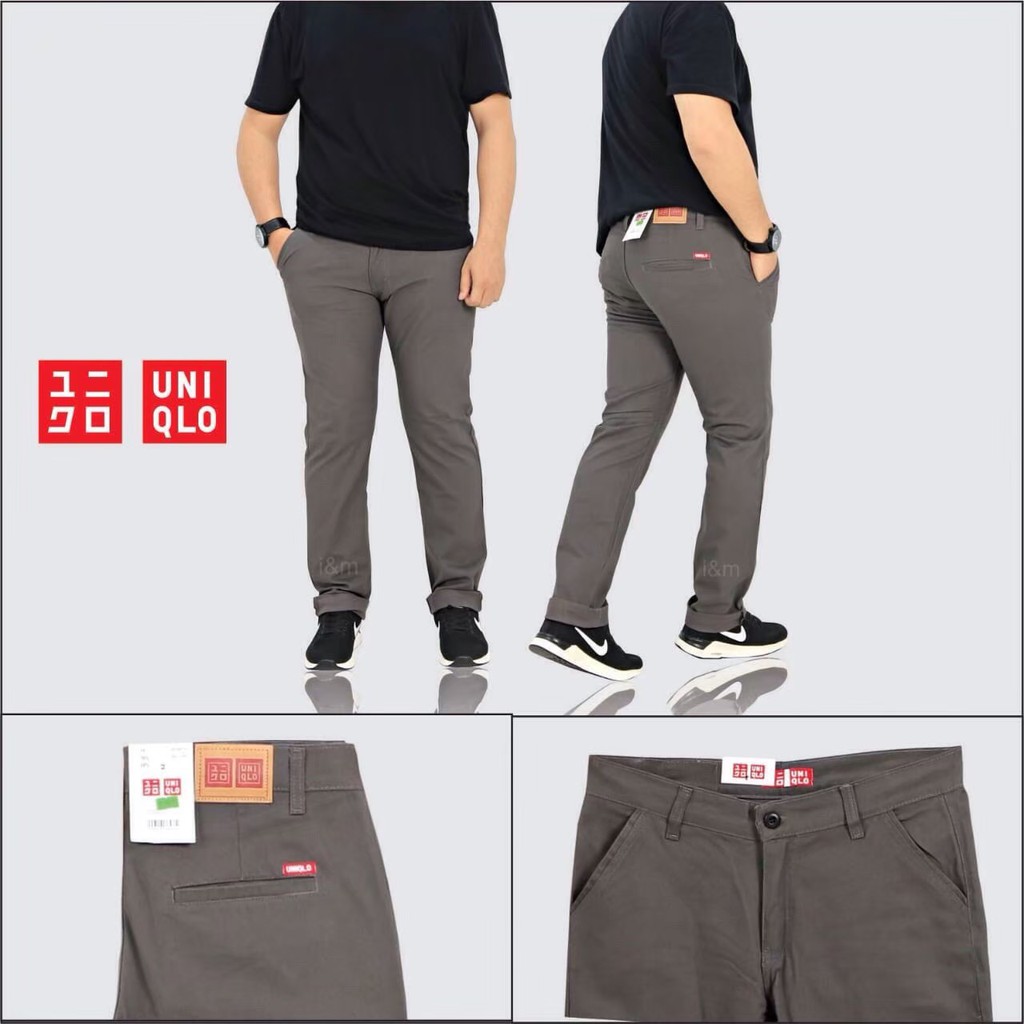 Uniqlo Men's Long chino Pants Original Men's chino Pants Gray Color ...