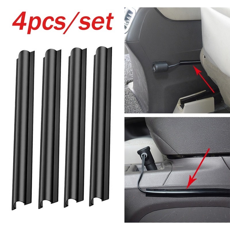 4 Pcs/set Hidden Wire Cover Car Cable Clip Organizer Protector Line ...
