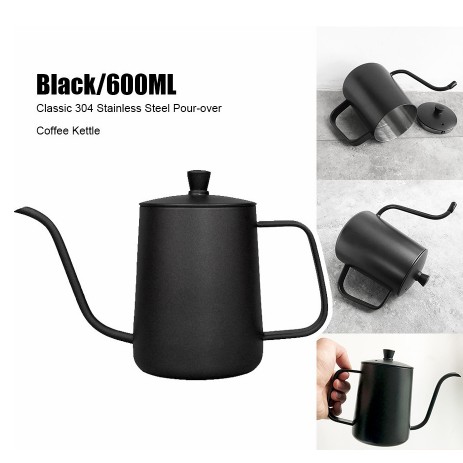 Classic Thicken 304 Stainless Steel Pour-over Coffee Kettle Tea Pot Jug ...