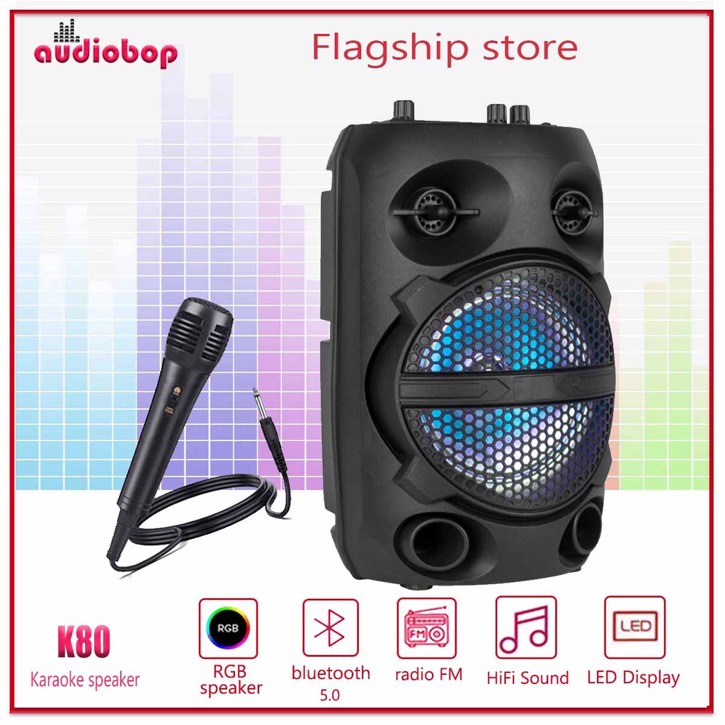 8.5 Inch Super Bass Karaoke Portable Wireless Bluetooth Speaker with ...