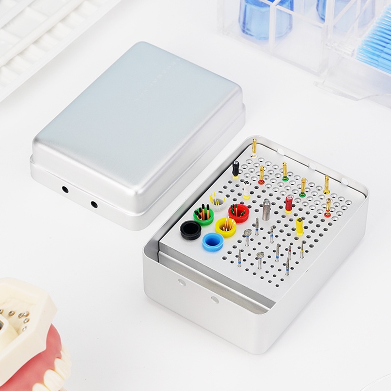 180-hole sandblasted dental root canal file holder with gutta-percha ...