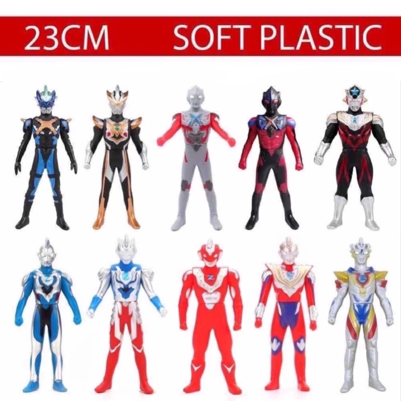 23cm Ultraman Soft Plastic Tregear Ruebe X Titas Z Alpha Beta Gamma ...
