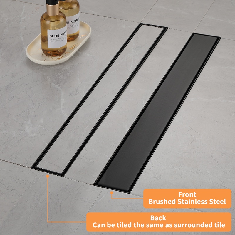 Linear Shower Drain 300mm - 900mm 304 Stainless Steel Long Invisible ...