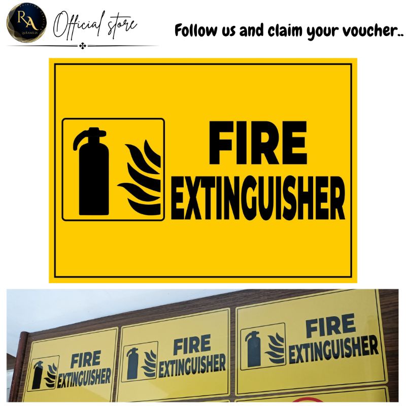 R.A PVC FIRE EXTINGUISHER SIGN. HIGH QUALITY PRINT | Shopee Philippines