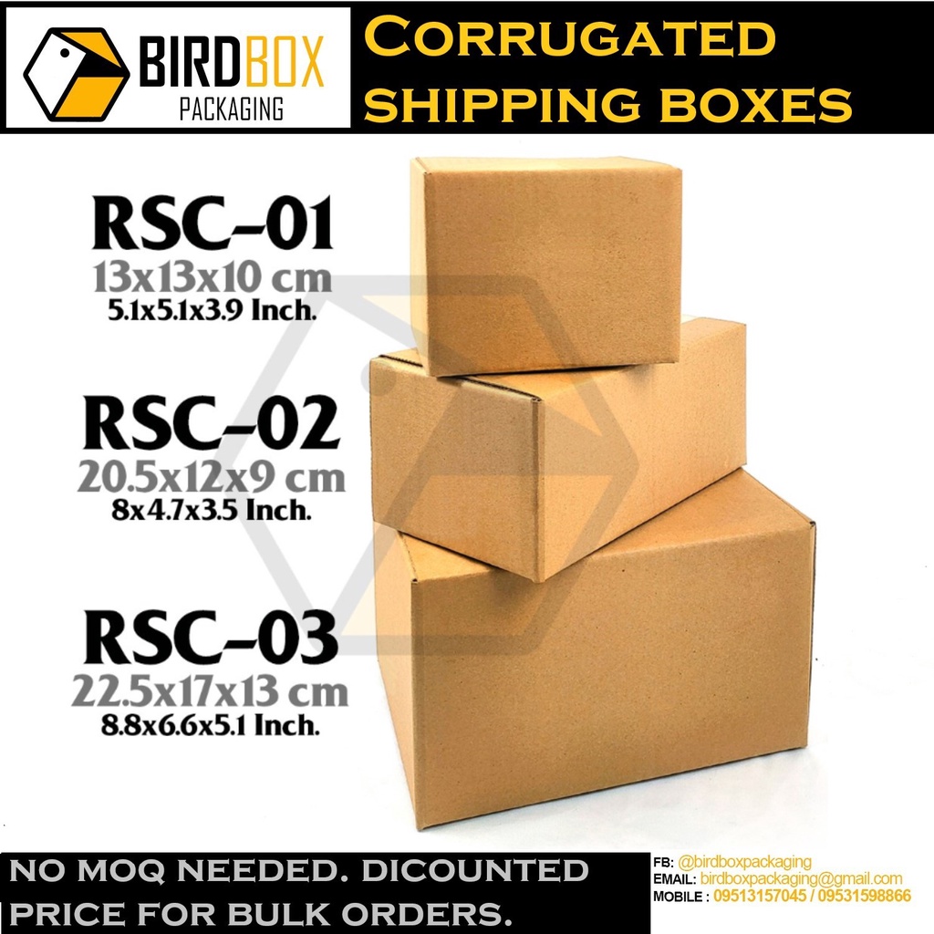 Birdbox Brown Kraft Corrugated Shipping Box I Regular Box (Per Piece) | Shopee Philippines