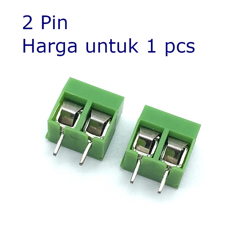 Green 2 Pin Pcb Terminal Block Connector 5mm 5.08mm Pitch Kf-301 ...