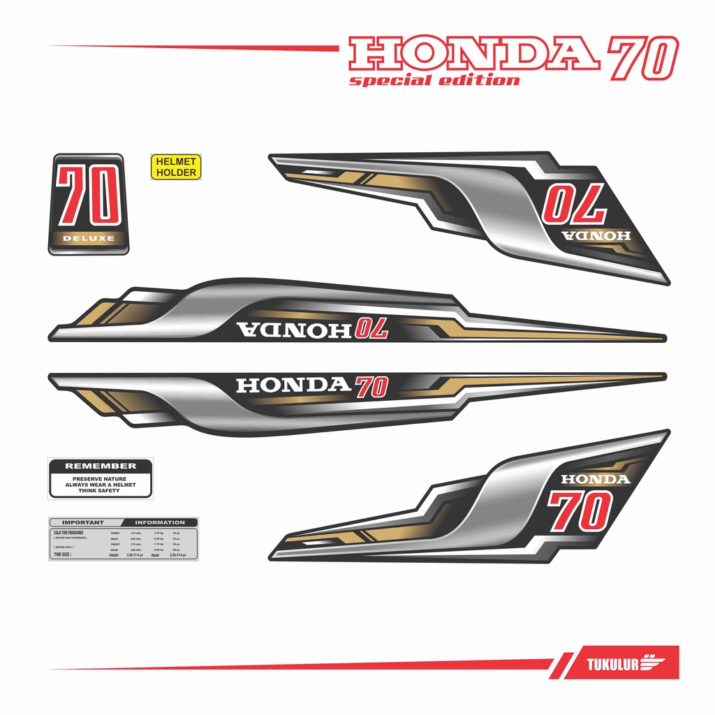 Honda C70 STICKER DECAL STRIPING C70 RACING SPECIAL EDITION 2 | Shopee ...