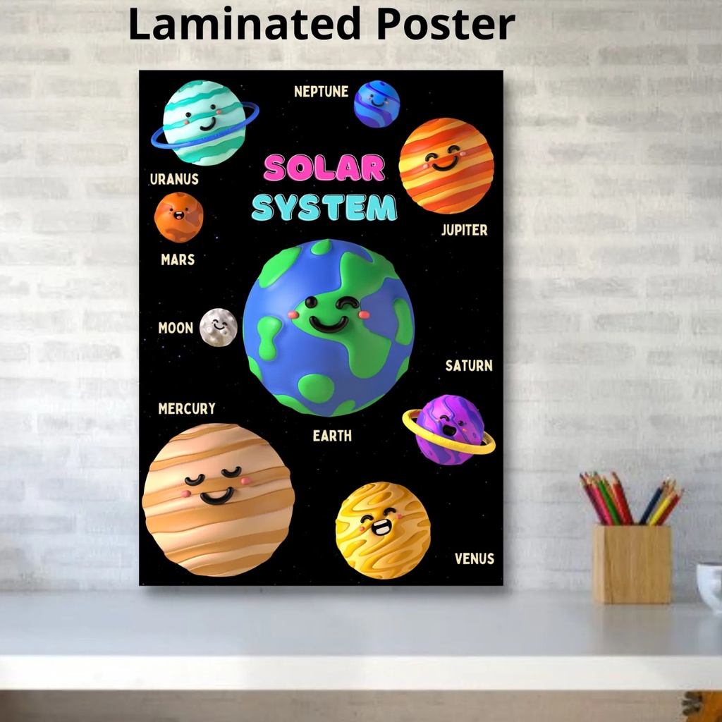 Laminated Planets, Solar System Posters for Kids and Learners | Shopee ...