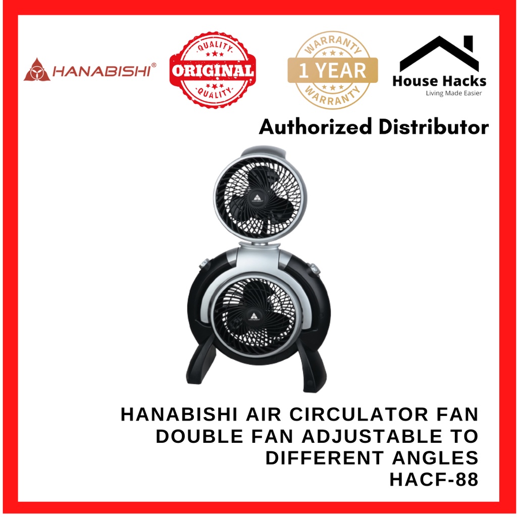 Hanabishi Air Circulator Fan HACF-88 - Double Fan adjustable to ...