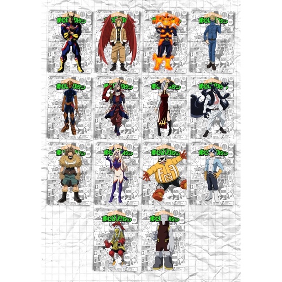 Hero Academia Pro Heroes Poster (Laminated) | Shopee Philippines