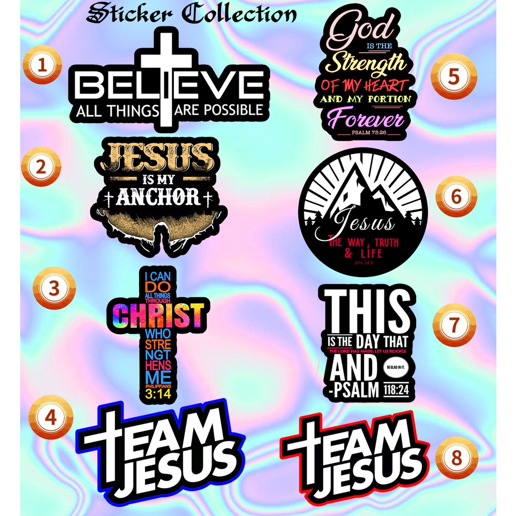Bible verse Sticker Motorcycle Sticker Vinyl Decals Famous Inspired ...