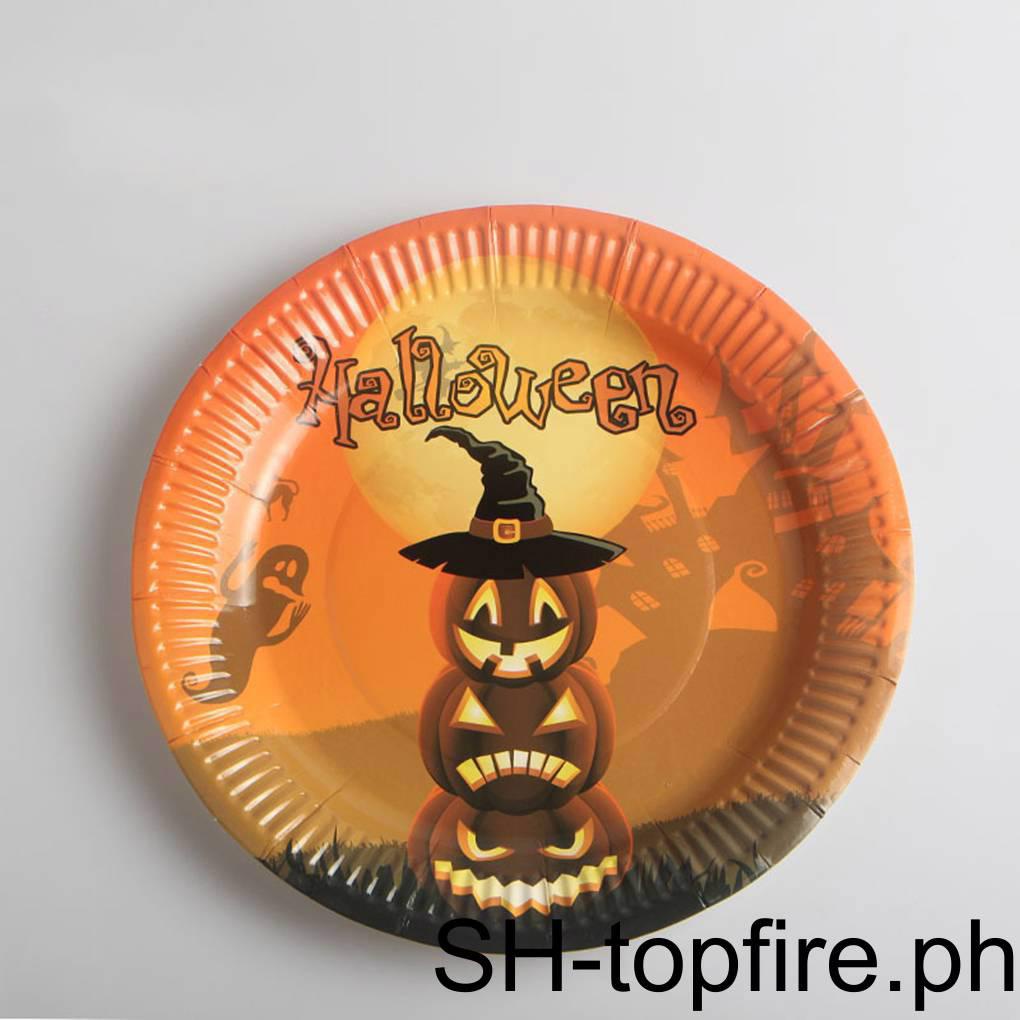 10pcs Halloween paper plates disposable paper Party Halloween dishes ...