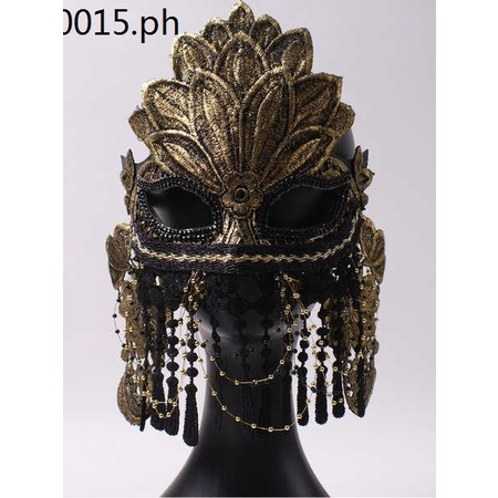 Golden Beak-Covering Singing Mask Half-Face Men Women Lace Party ...