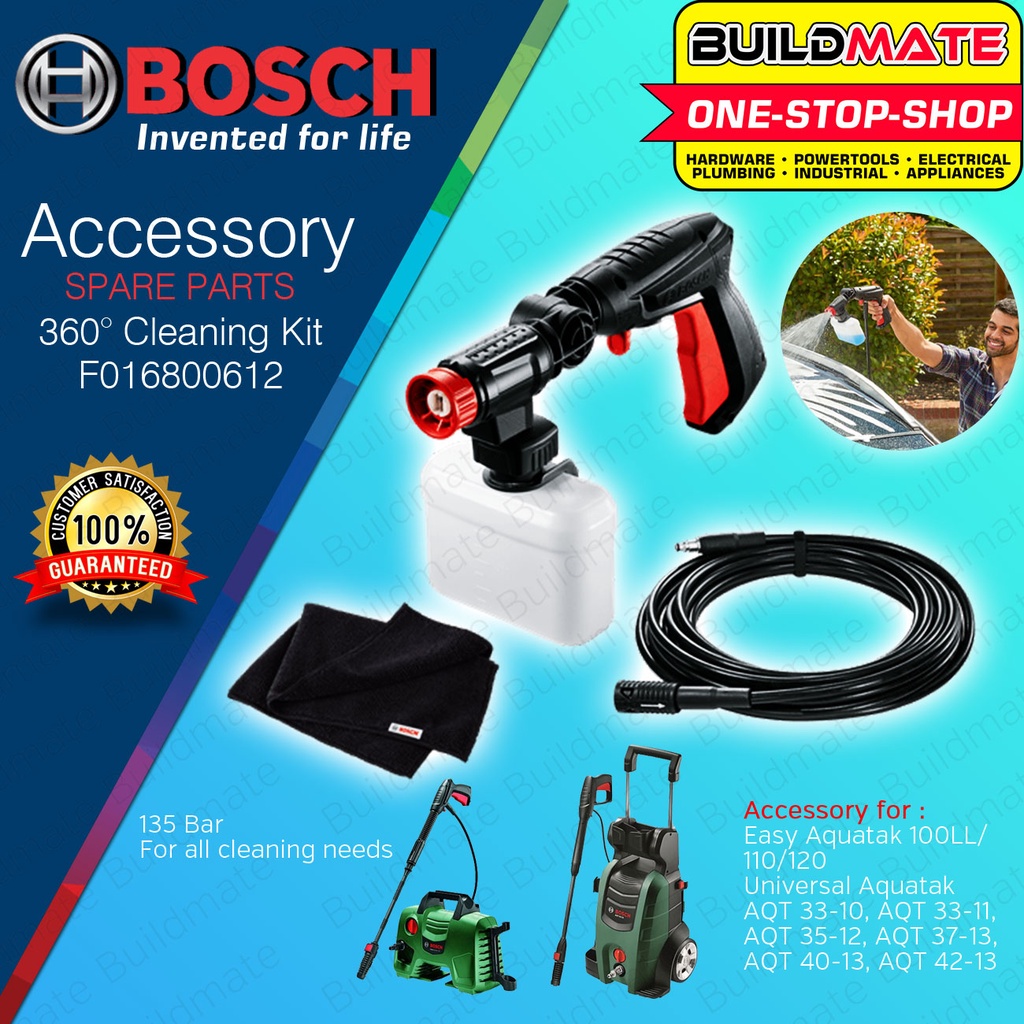 BOSCH 360 Cleaning Kit Sprayer Gun with Soap Bottle Extension Hose ...