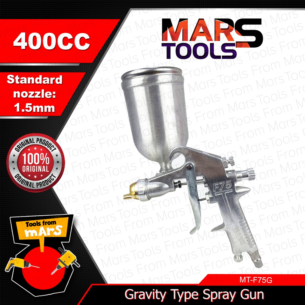 MARS TOOLS Gravity Type Paint Spray Gun Brass Nozzle 3-5 Bar Air ...