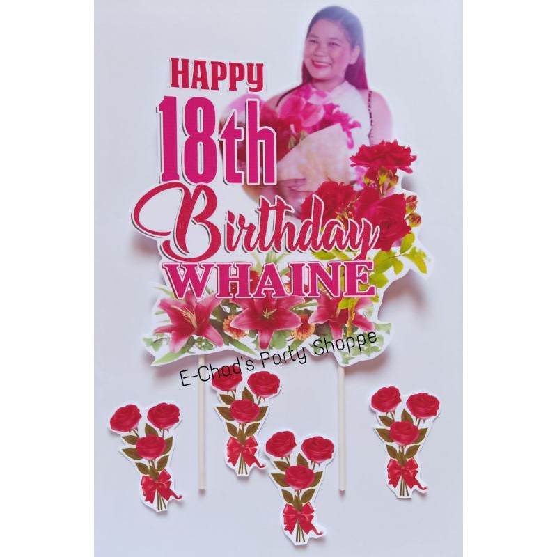 Rose Theme Cake Topper | Shopee Philippines