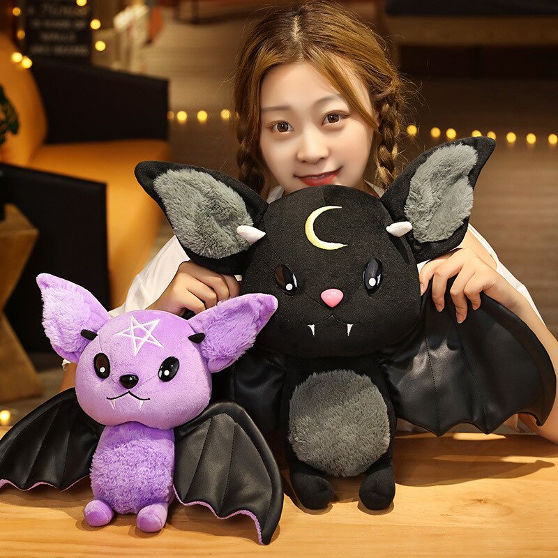 45CM Dark Series Plush Bat Toy Pentacle Moon Bat Doll Stuffed Gothic ...