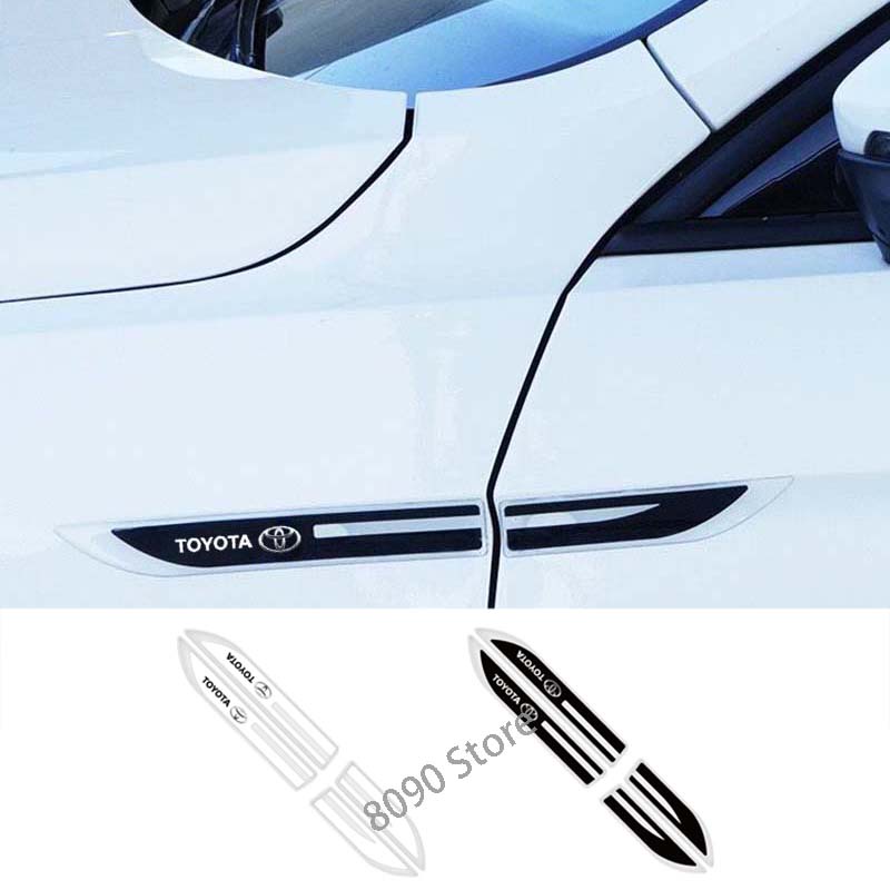 2pcs/set Modified Epoxy Car Fender Anti-collision Emblem Sticker Auto ...