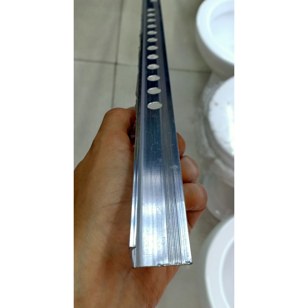 9MM TILE TRIM HEAVY DUTY - L SHAPED or ROUND EDGE - ALUMINIUM 2.4meters ...