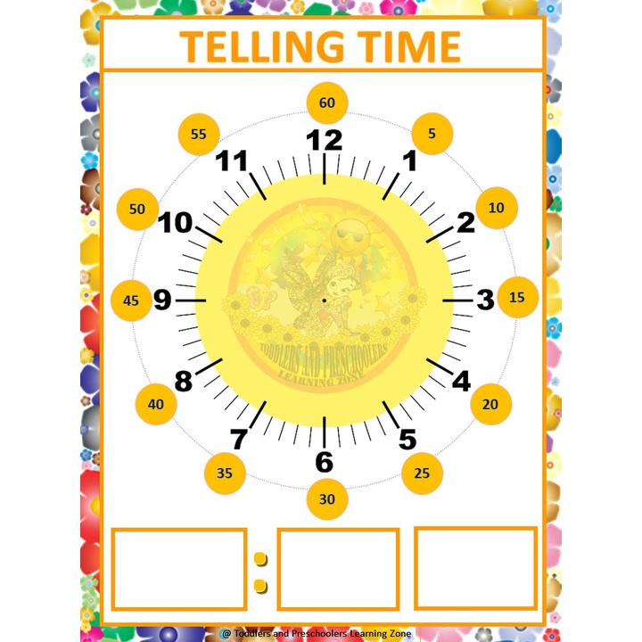 Reusable Telling Time Chart for Practice time telling activities ...