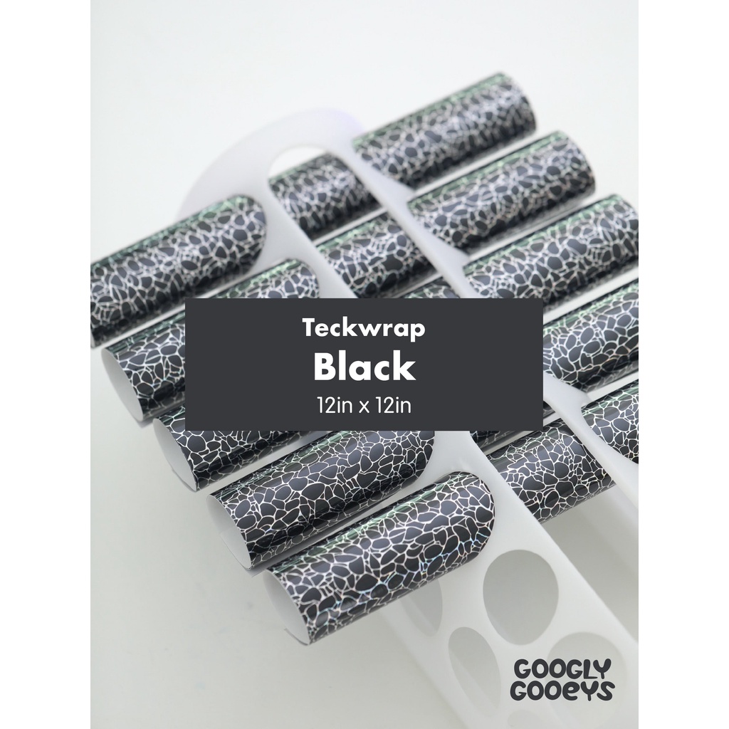 Teckwrap Holographic Cobblestone Pattern Adhesive Vinyl Stickers (Black ...