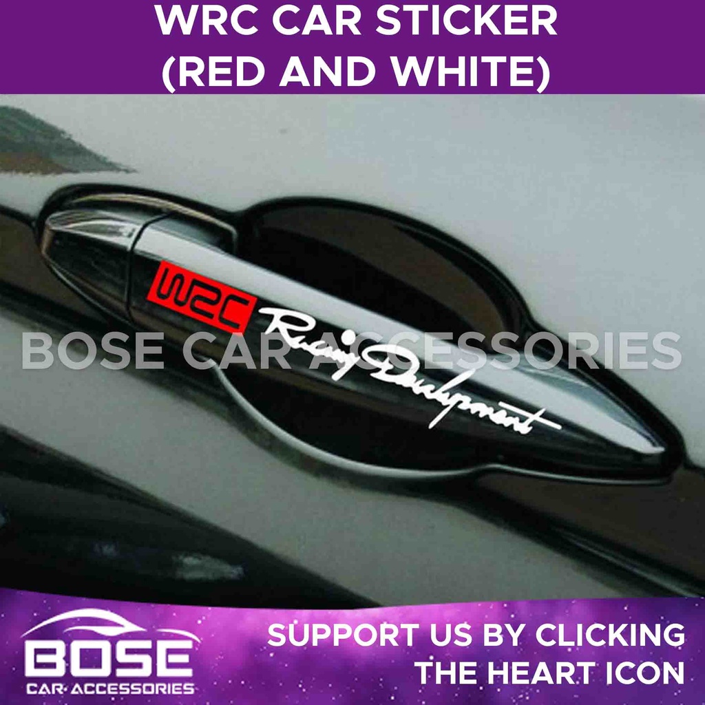 WRC Racing Development Door Handle Sticker Car Body Styling Sticker ...