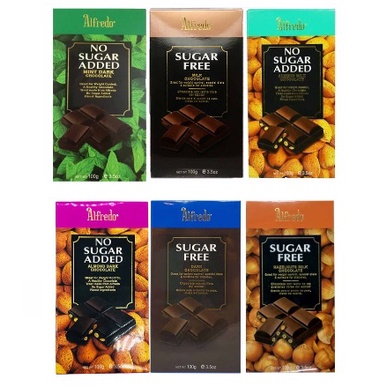 Alfredo Sugar Free Mint Dark/ Almond Milk/ Milk Choco/ Hazelnuts/ Dark ...
