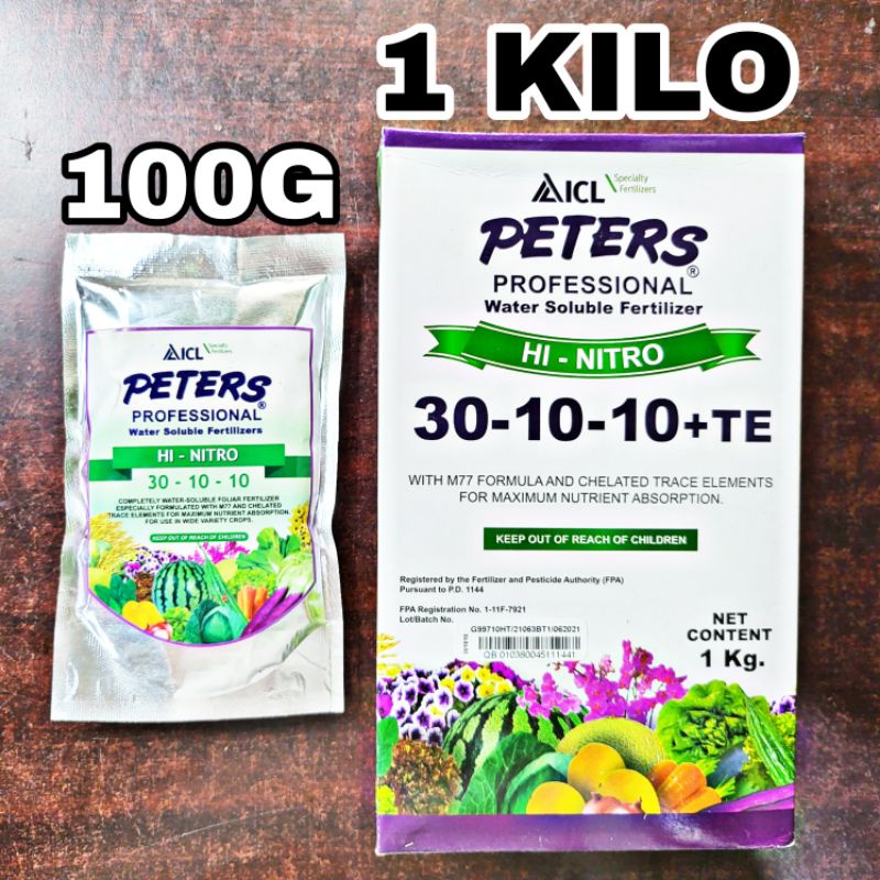 PETERS PROFESSIONAL 30-10-10 FOLIAR FERTILIZER ORIGINAL PACKAGING (KILO ...