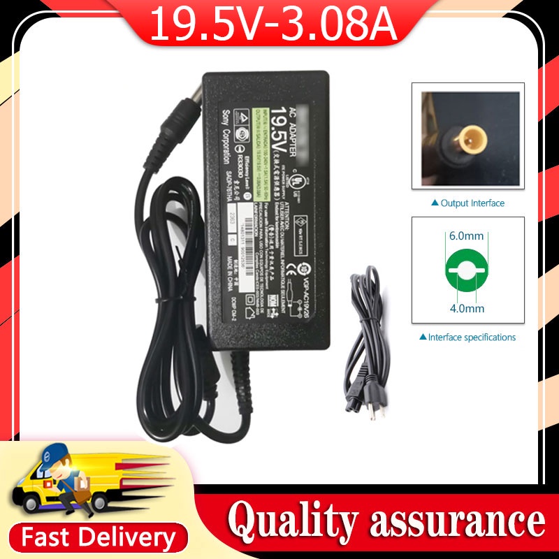 New 19.5V 3.08A 6.5*4.4mm For Sony KLV-32EX330 LCD TV power adapter ...