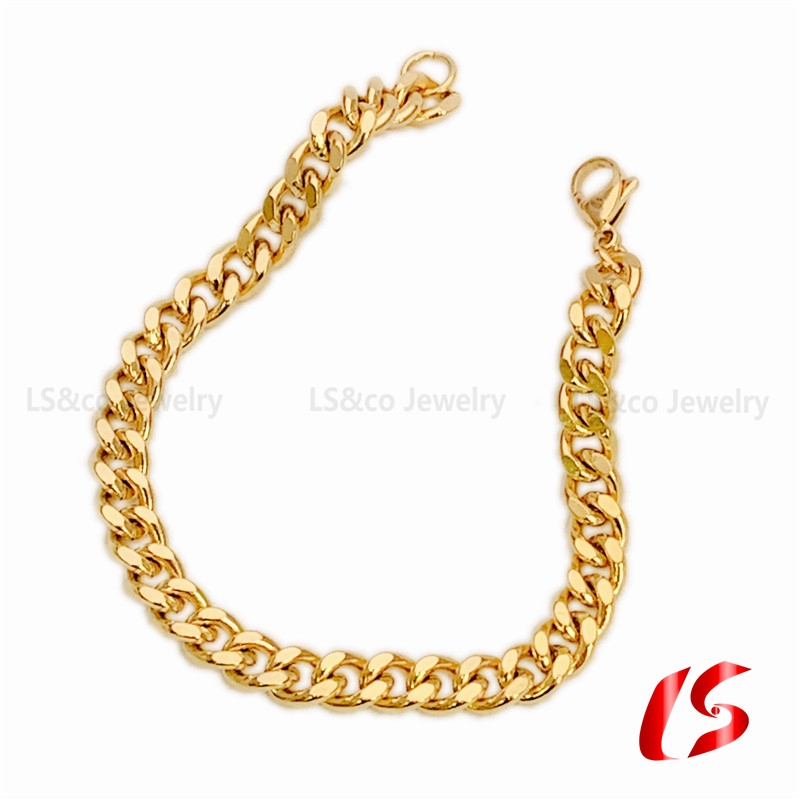 LS Jewelry 18K Gold Plated Bracelet for women unisex NK-G | Shopee ...