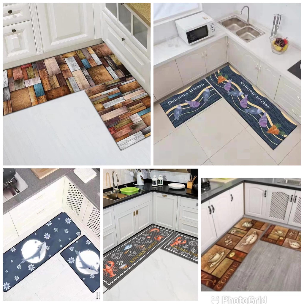 2pcs Kitchen mat, doormat, rug, bathroom carpet, Anti-Slip mat 2pcs/set ...