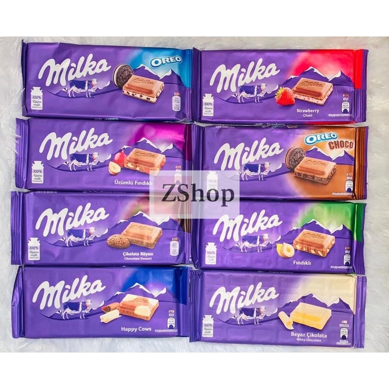PUTIH HITAM Chocolate Milka Oreo white Black dark milk white sutlu ...