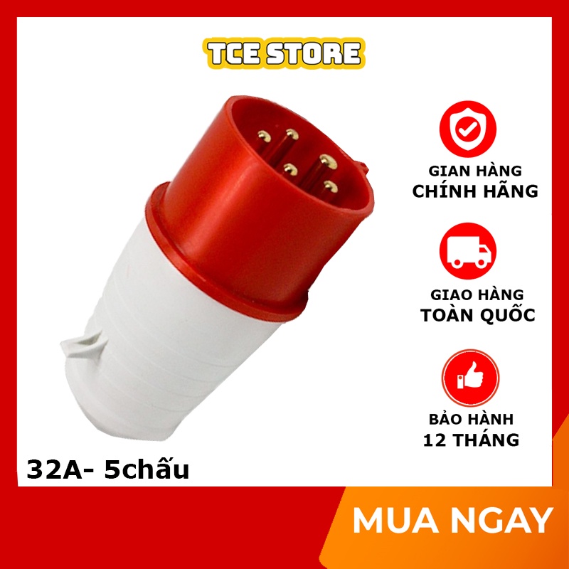 3-phase 32a 5-pin industrial plug, shockproof, waterproof, high load ...