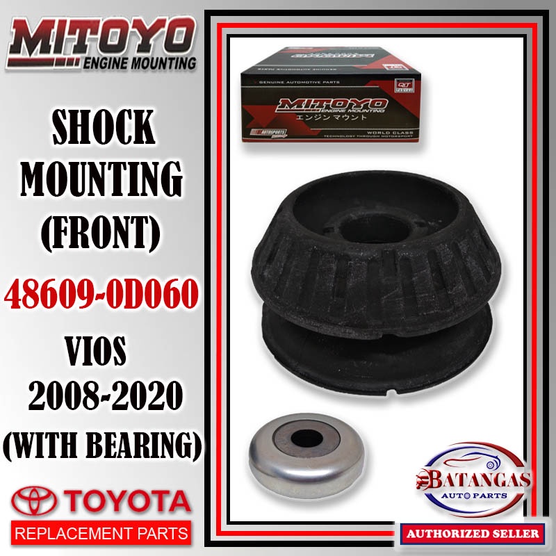 Shock Mounting (Front) With Bearing for Toyota Vios (2008-2020) 48609 ...