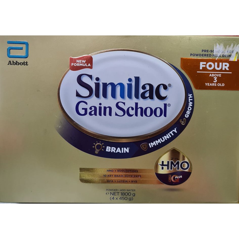 Similac Gain School with HMO 1.8kg (ages 3+) | Shopee Philippines