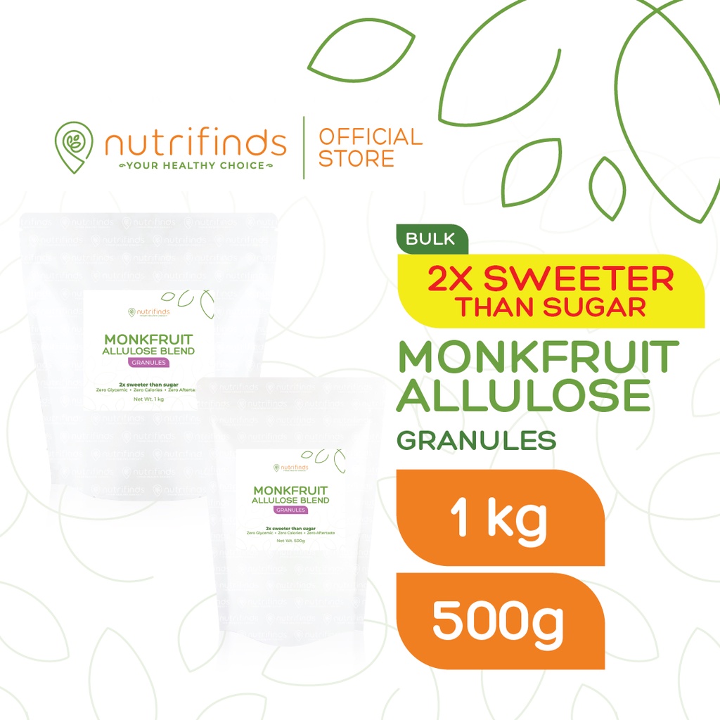 Nutrifinds® Monk Fruit Allulose Blend Granules - 2x Sweet - BULK ...