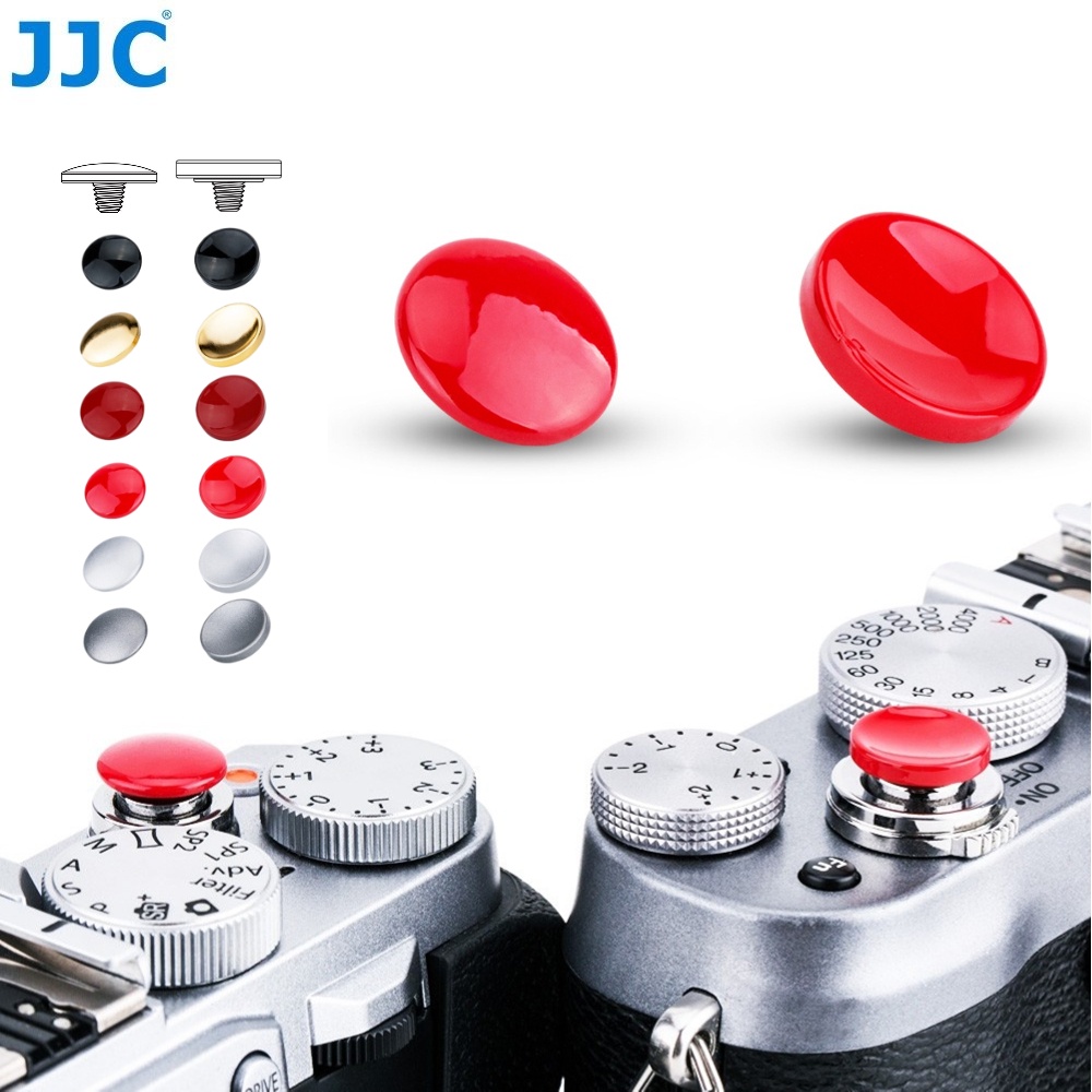 JJC Brass Soft Release Button（2-Pack） for DSLR Mirrorless Camera Shutter Mechanical Threaded ...