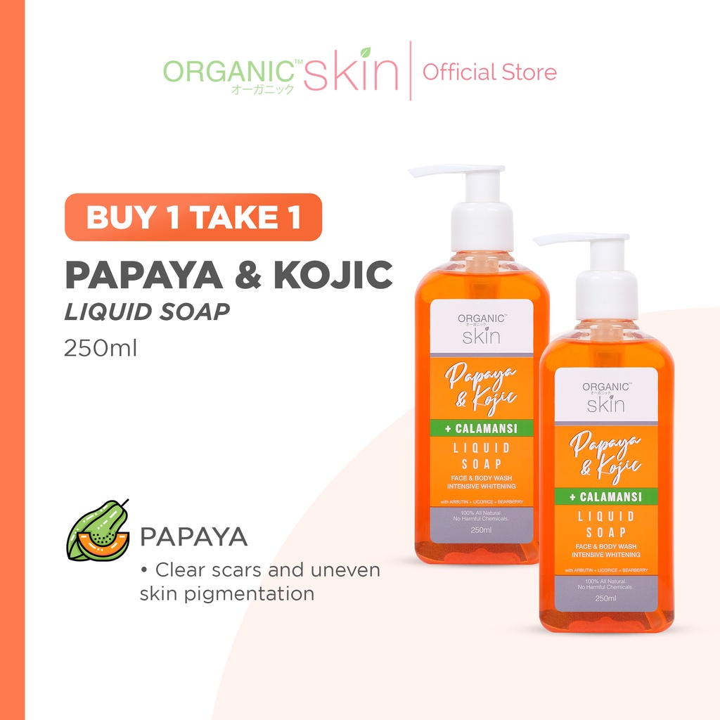 Organic Skin Japan Papaya & Kojic + Calamansi Liquid Soap 250ml Face ...