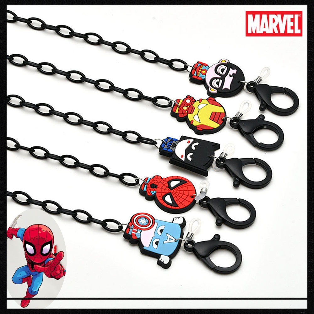 New Superheroes Kids Mask Chain Spiderman Captain America Mask Chain ...