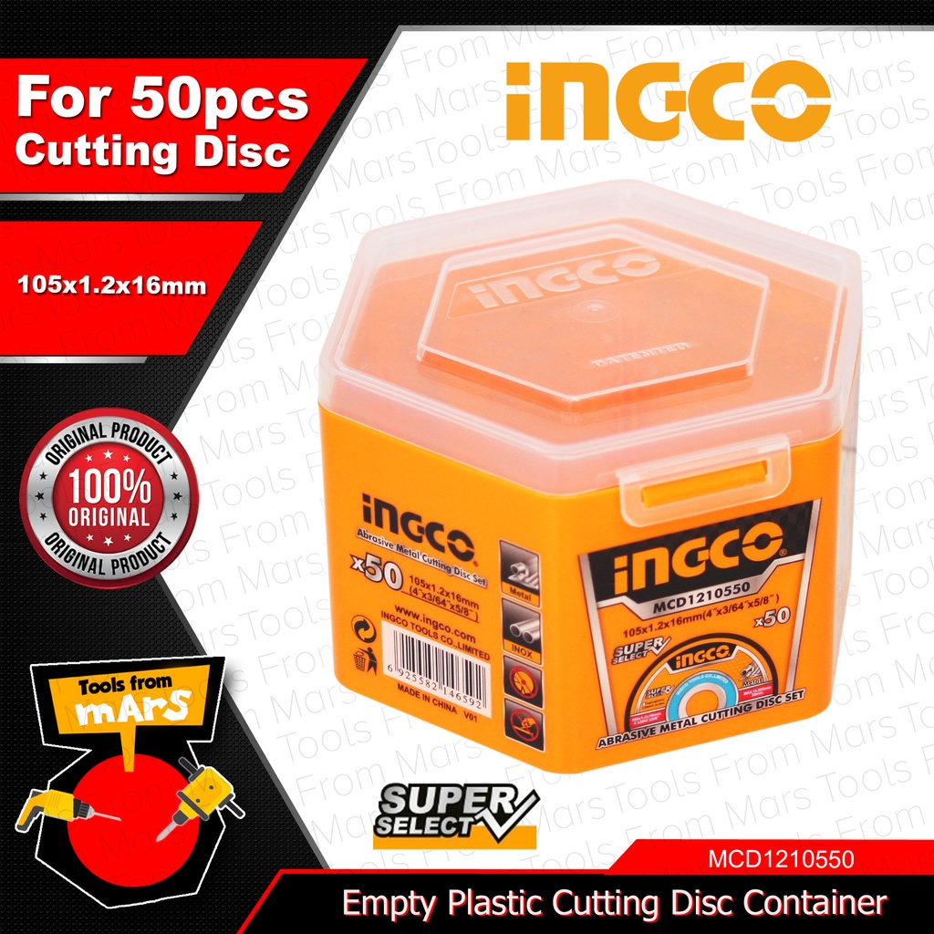 Ingco Empty Container Box Plastic / Tin Can Cutting Disc Container ...