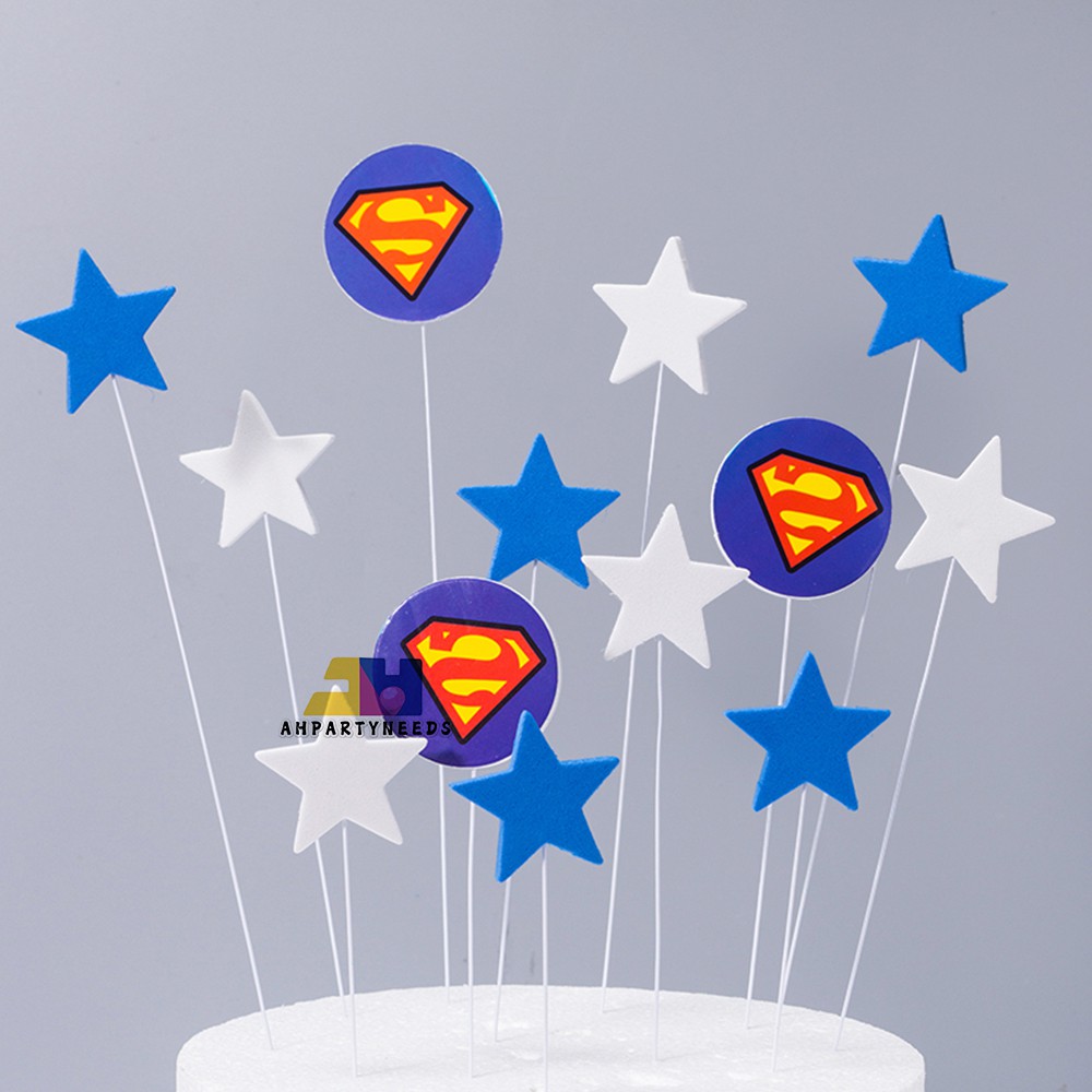 superman cake topper set for decoration cake birthday party partyneeds ...